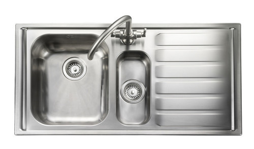 Rangemaster Manhattan 1.5B Right Drainer SS Sink | taps.co.uk