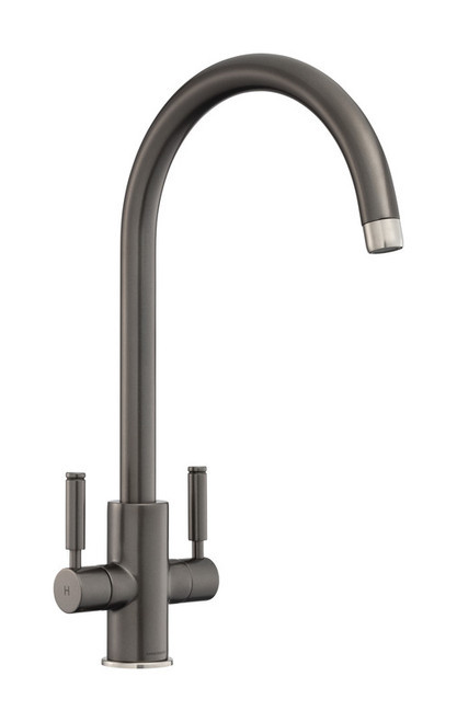 Rangemaster Intense Dual Lever Mixer Tap Graphite | taps.co.uk