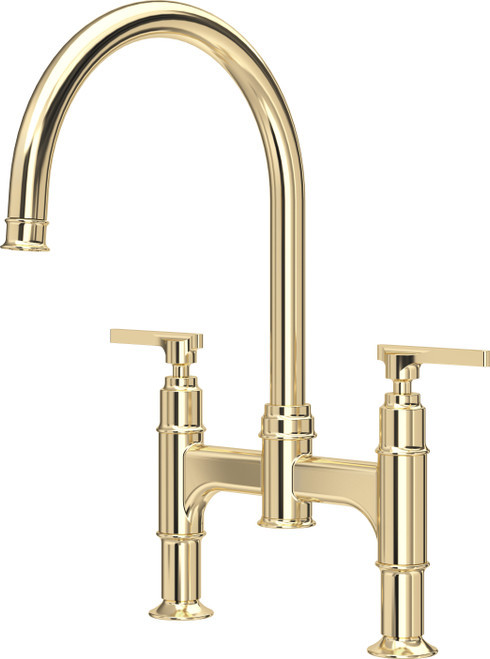 Southbank Bridge Sink Mixer Kitchen Tap - Gold | taps.co.uk