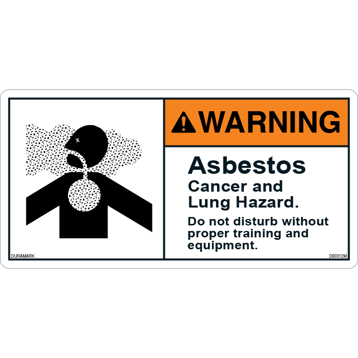 Asbestos Labels | Caution Warning Danger Labels | DuraMark