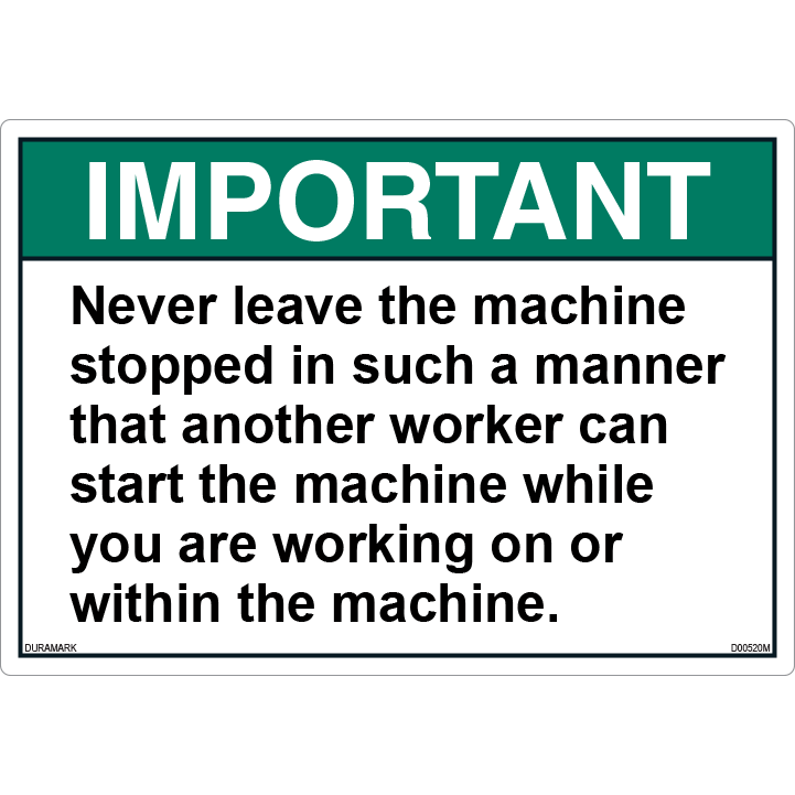 Machine Safety Labels | Caution Warning Danger Labels | DuraMark