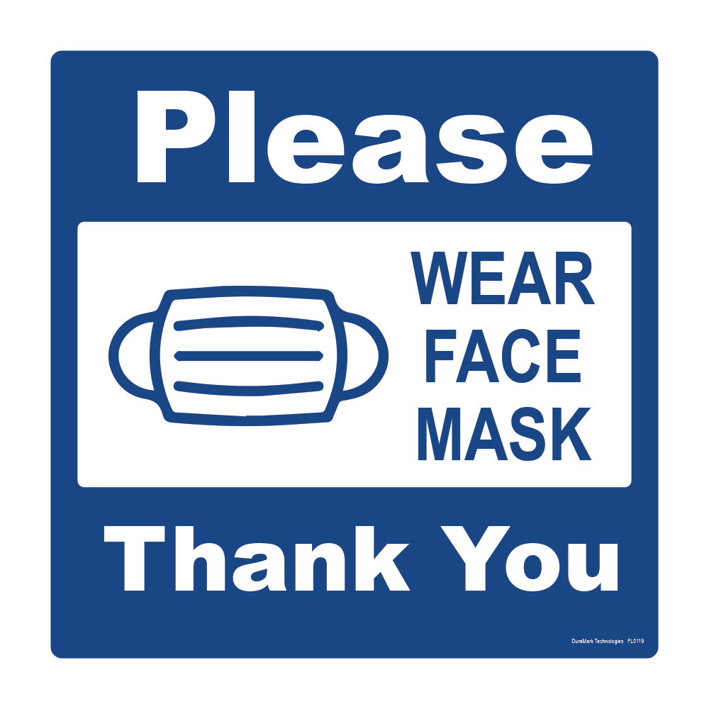 Please Wear A Mask Label