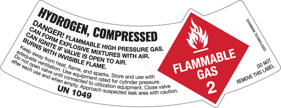 Cylinder Shoulder Label For Class 2 Non-Flammable Gas: Argon ...