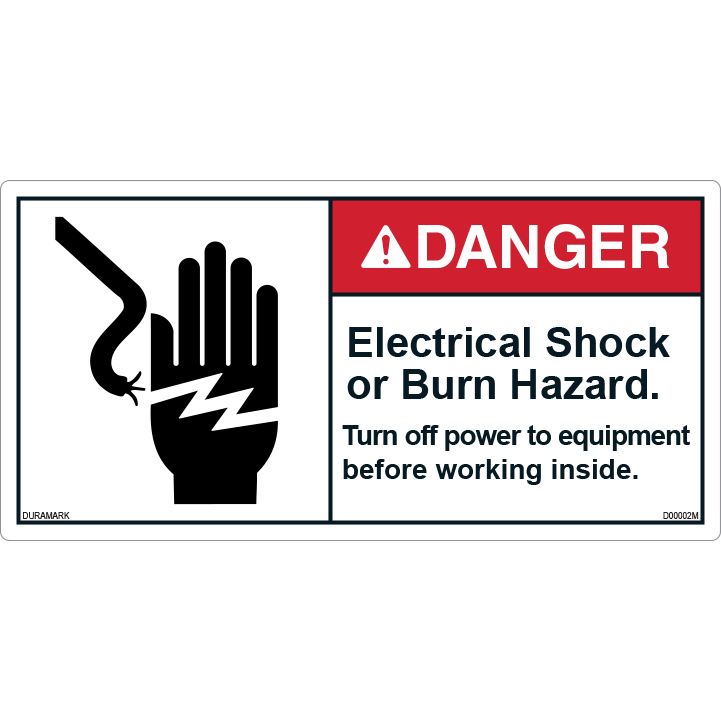 Danger - Shock/Burn Hazard