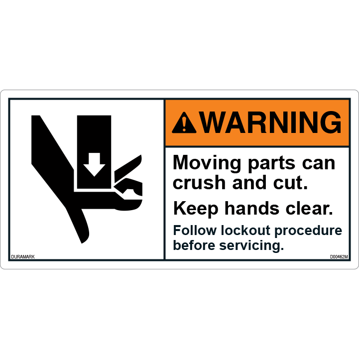 ANSI Safety Label - Warning - Keep Hands Clear