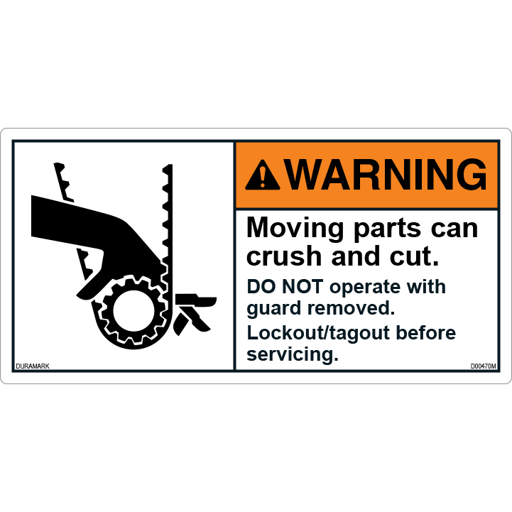 ANSI Safety Label - Warning - Hydraulic System Parts