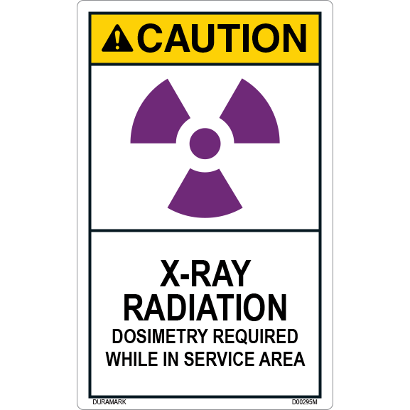 ANSI Safety Label - Caution - X-Ray Radiation - Dosimeters Required ...