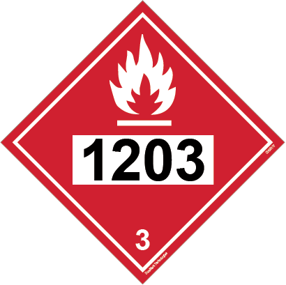 DOT Flammable 3 1203 Hazardous Loads