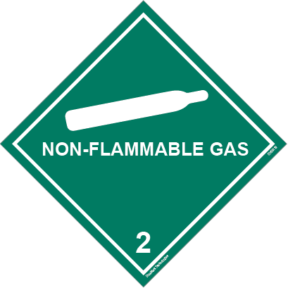 Cylinder Shoulder Label For Class 2 Non-Flammable Gas: Carbon Dioxide ...