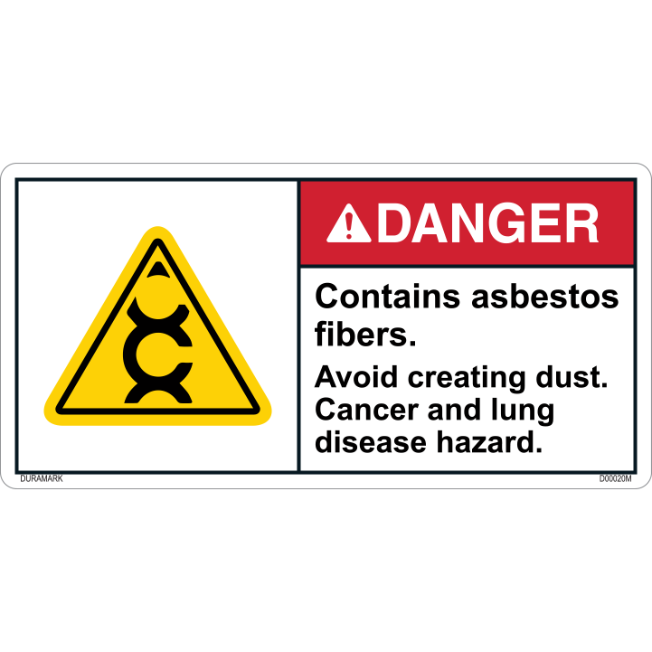 Asbestos Labels | Caution Warning Danger Labels | DuraMark