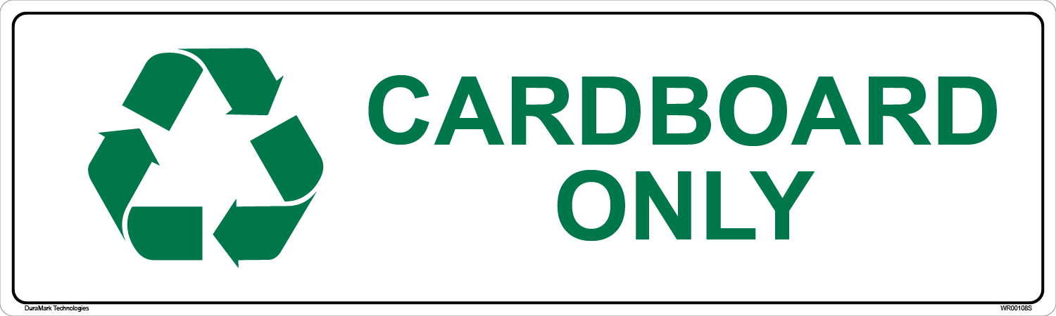 Cardboard Only (With Recycling Symbol) Label