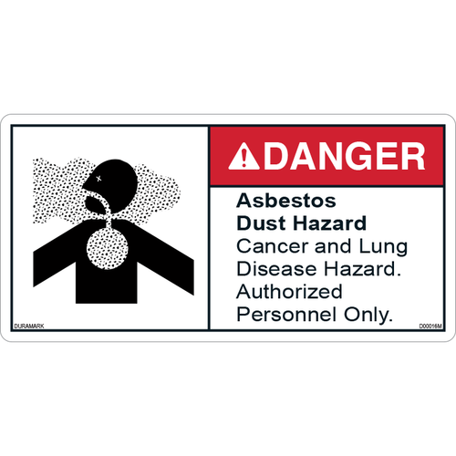 Asbestos Labels | Caution Warning Danger Labels | DuraMark