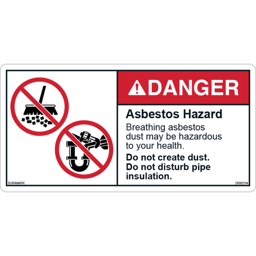 Asbestos Labels | Caution Warning Danger Labels | DuraMark