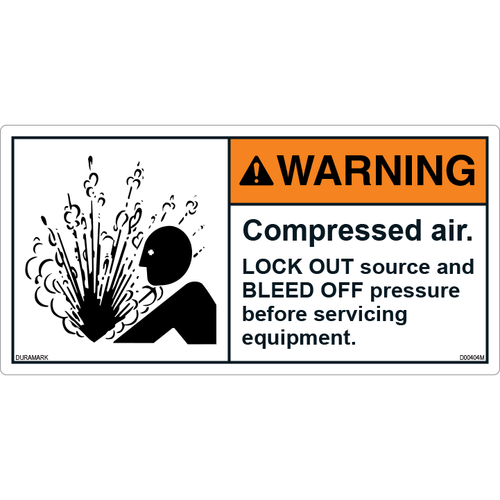 ANSI Safety Label - Caution - Pressurized Device