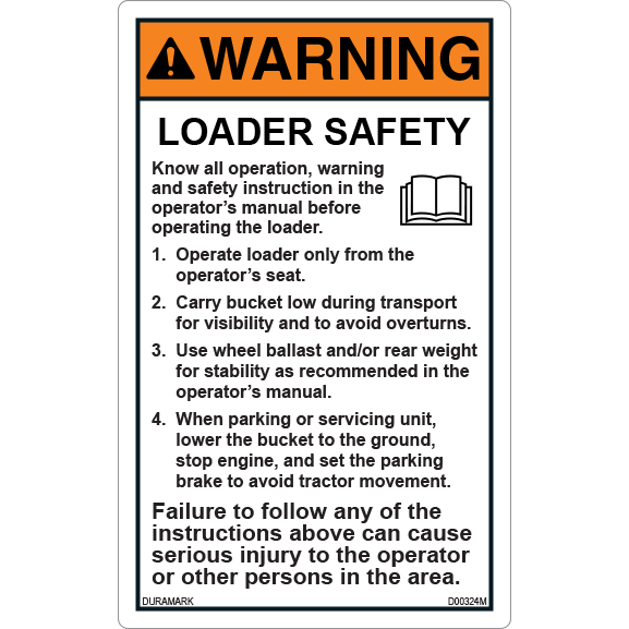 ANSI Safety Label - Danger - Ladder Safety - Follow Safety Instructions ...