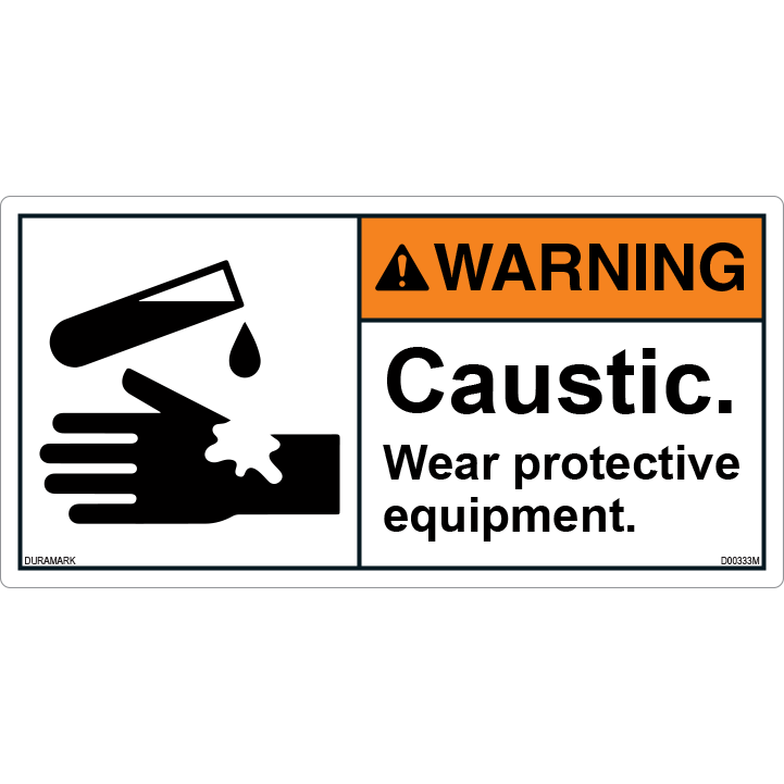 ANSI Safety Label - Warning - Chemical Splash