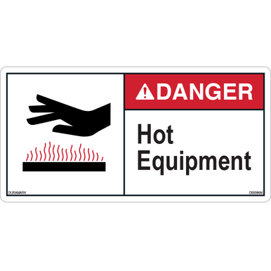 ANSI Safety Label - Danger - Hot Equipment
