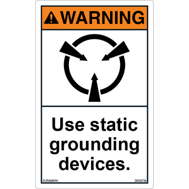 ANSI Safety Label - Warning - Electric - Grounding Devices
