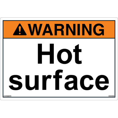 ANSI Safety Label - Warning - Hot Surface