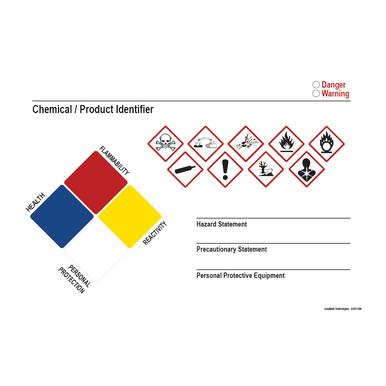 GHS Secondary Label (Horizontal)