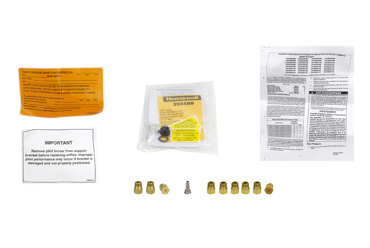 Gas Conversion Kit - Technical Hot & Cold Parts