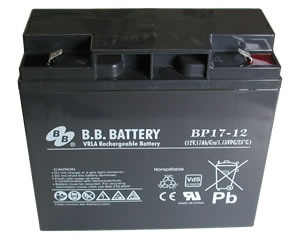 B.B. Battery BP17-12 (.250") - 12V 17Ah AGM - VRLA Rechargeable