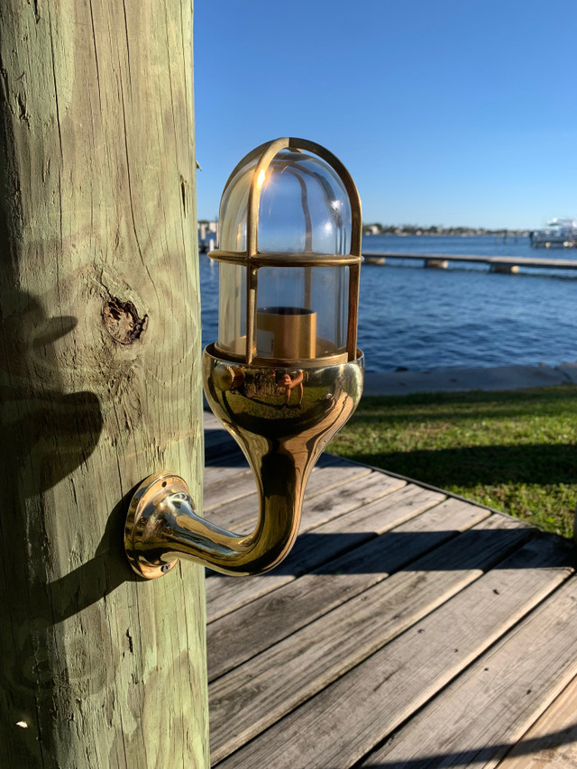 Brass Veneto Nautical Sconce - Dock Lights