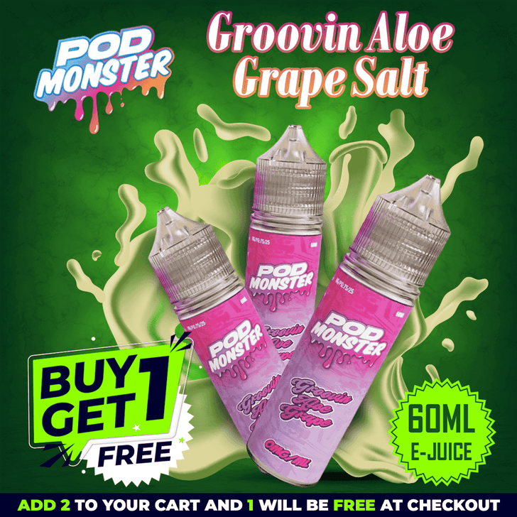 Pod Monster Groovin Aloe Grape Salt 60ml E-Juice Online