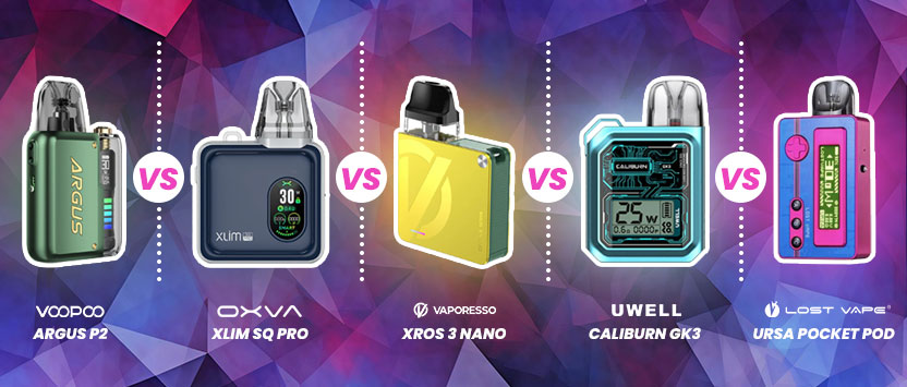 Voopoo Argus P2 Vs Oxva Xlim SQ Pro Vs Vaporesso Xros 3 Nano Vs Uwell ...