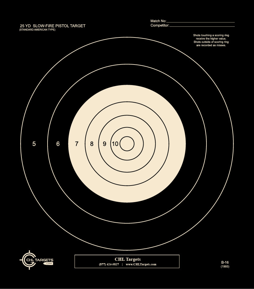 B-16 REV Reverse Target - 100 Pack | High-Visibility Shooting Targets ...