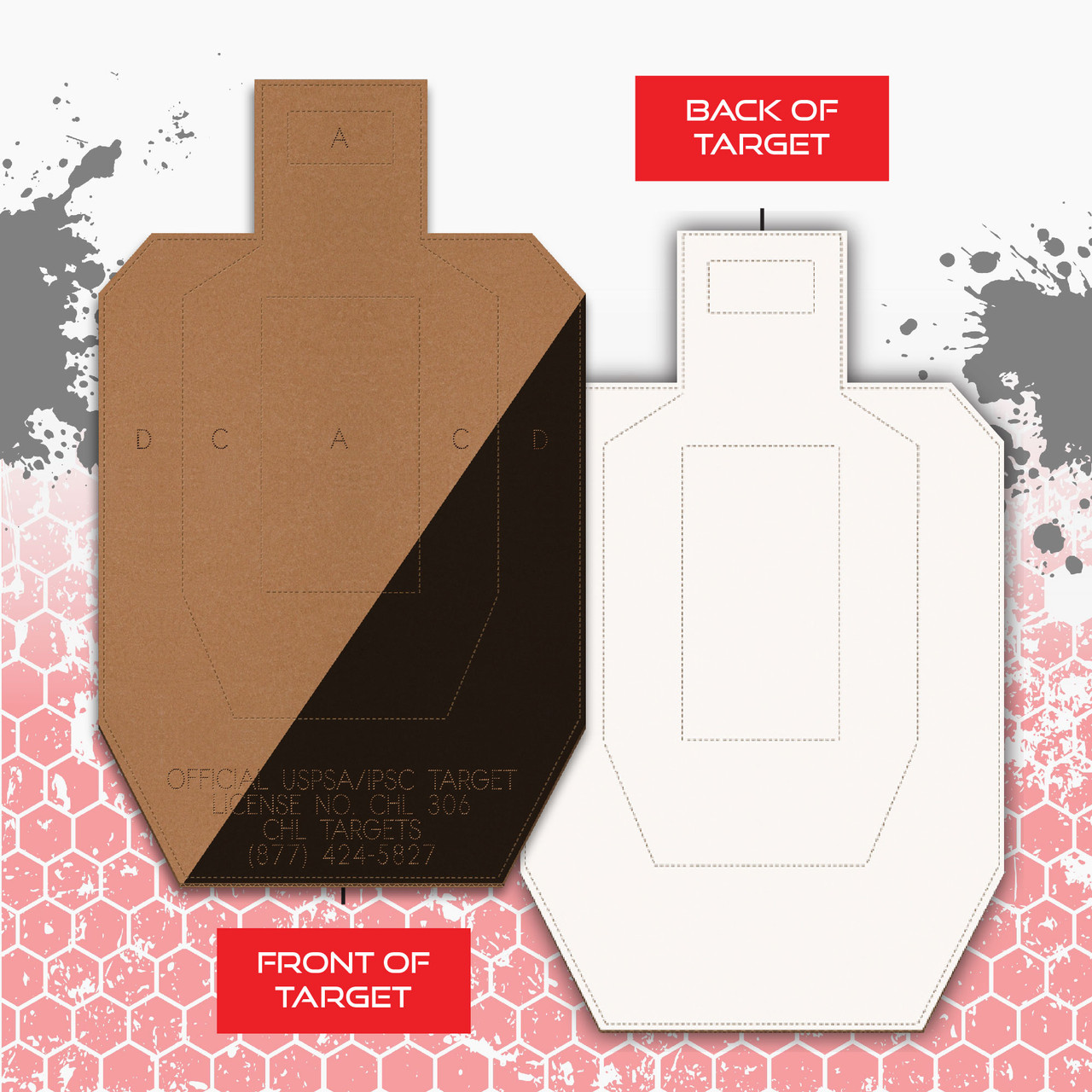 USPSA (CB) (Metric) Hardcover Target Sample Pack (100 Target Pack ...