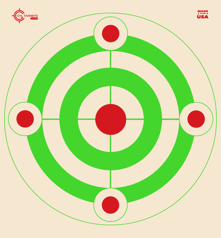 SRT - Bulls Eye Targets - 1Up Bullseye GREEN (100 Target Pack) - CHL ...