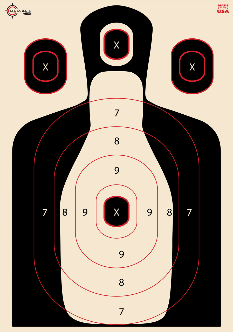 Shooting Range Targets - 36"x 25" - Sample Pack #10 - CHL Targets