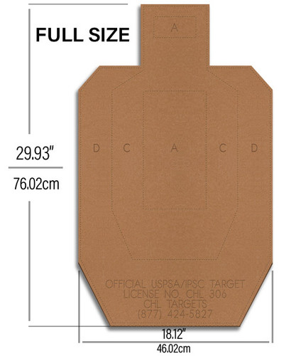 USPSA (CB) (Metric) (Version 5) (100 Target Pack) ***FREE SHIPPING ...