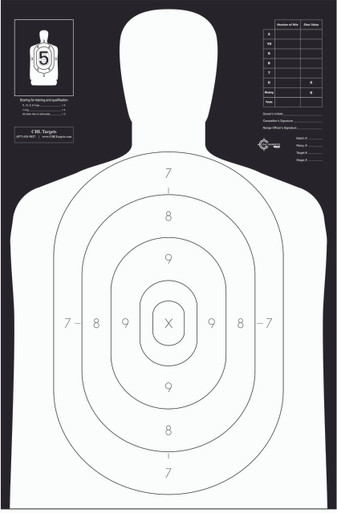B-27E REV (Reverse) Paper Targets for Pistol Practice | Non-Official ...