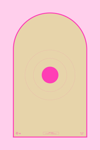 Neon Pink Action Pistol Competition Target | AP-1-P | CHL Targets