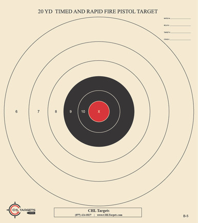 The B-5 is the Official NRA 20 Yard target used in NRA Sanctioned ...