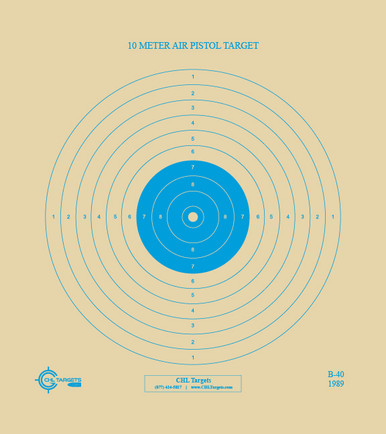 The B-40 is the Official NRA 10 Meters target is printed on heavy paper ...