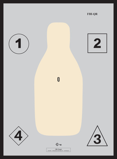 FBI QIT Target - 100 Pack | High-Quality Training Targets | CHL Targets