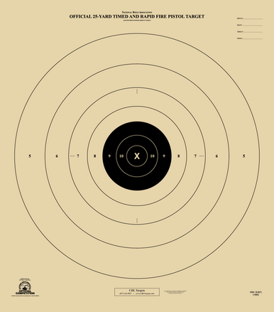 The B-16 is the Official NRA 25 Yard target printed on light paper, and ...