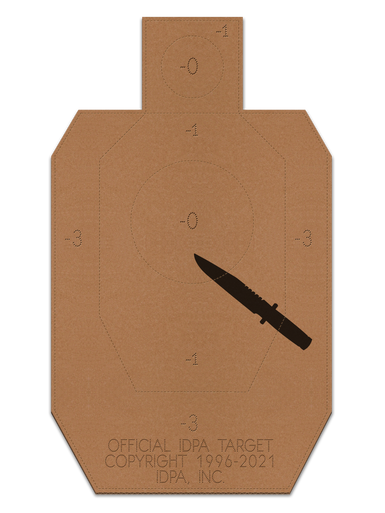 IDPA (CB) (THREAT - KNIFE) (100 Target Pack) - CHL Targets