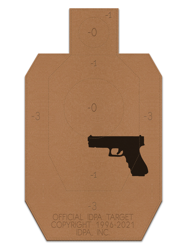 IDPA official threat target with pistol