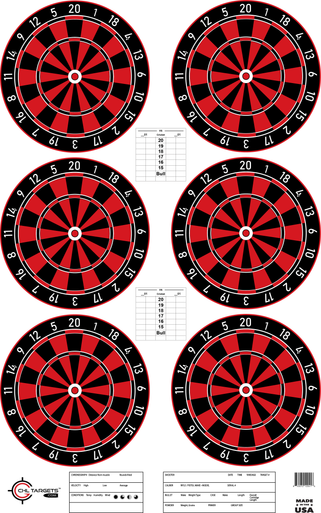 Dart Board Shooting Game Targets – Fun Range Target (100 Pack)