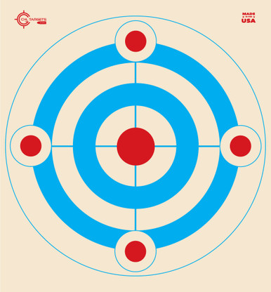 SRT - Bulls Eye Targets - 1Up Bullseye BLUE (100 Target Pack) - CHL Targets