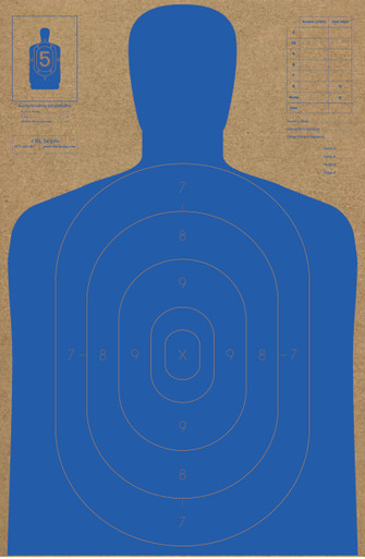 B-27E (CB) BLUE (30 X 21) (50 Target Pack) (FREE SHIPPING) - CHL Targets