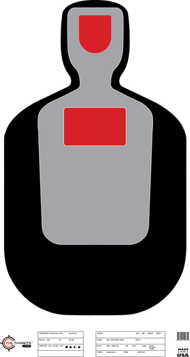 TQ-19 Red Center High-Visibility Shooting Target (50 Target Pack)