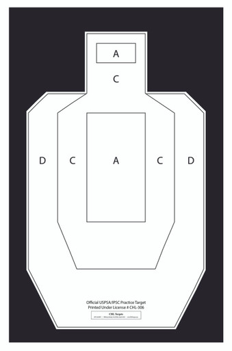 USPSA Paper Targets – Official Size Cardboard Shooting Targets for ...