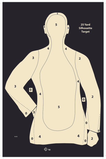 B-21E Black Target - 100 Pack | Law Enforcement Training Targets | CHL ...