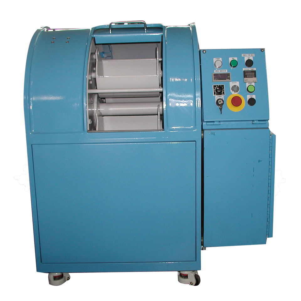 Mass Finishing - Centrifugal Barrel Finishing Machine - Pan Abrasives