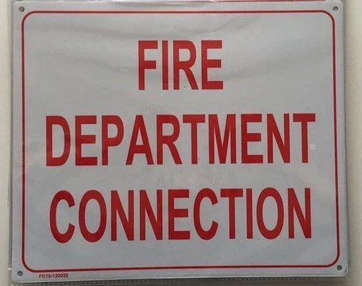 FIRE DEPARTMENT CONNECTION SIGN
